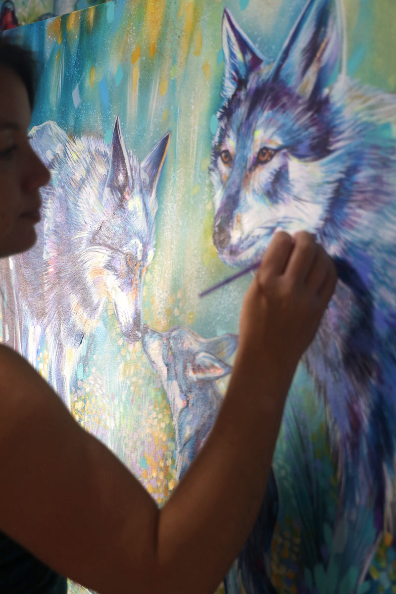 Final payment - Wolf Family Commission – Sian Storey Art